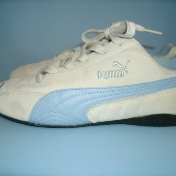 Puma | Shoes | Puma Suede And Light Blue Leather Driving Sneakers ...